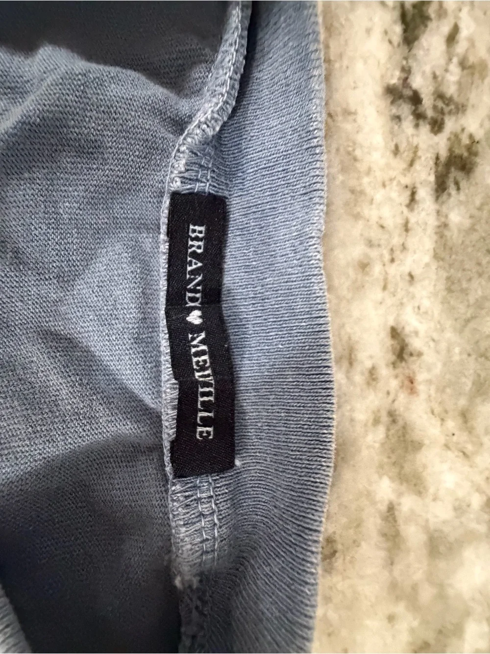Brandy Melville | Tops | Brandy Melville Light Blue Logo Tee | Poshmark